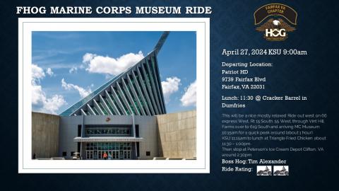 FHOG Marine Corps Museum Ride 9:00am | Fairfax Chapter #5395 | Fairfax ...